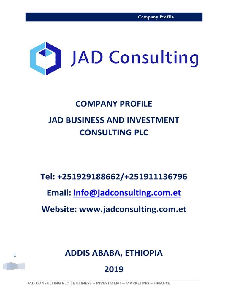 Company Profile JAD CONSULTING PLC BUSIN | PDF