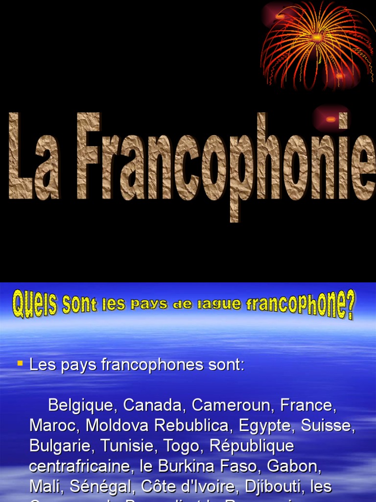 Pays francophones et Journée de la Francophonie | PDF