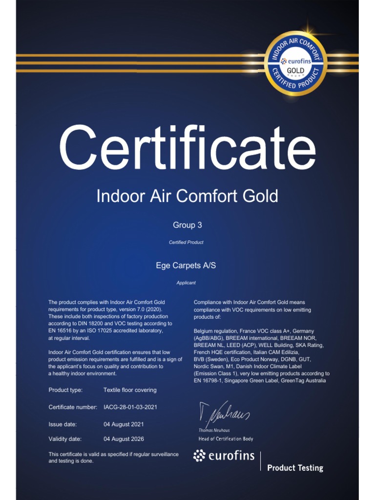 Indoor Air Comfort Gold | PDF
