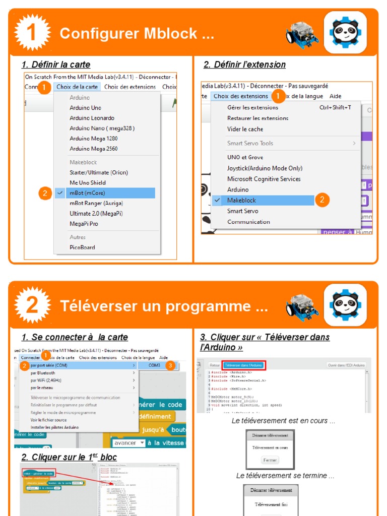 Exercices 1-Fiches Mbot | PDF