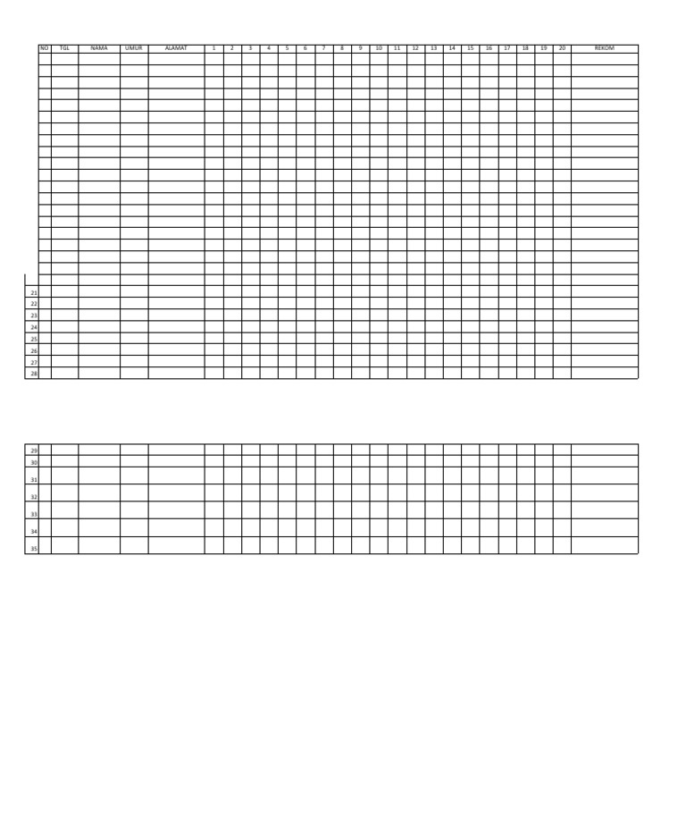 FORM REKAP SRQ | PDF