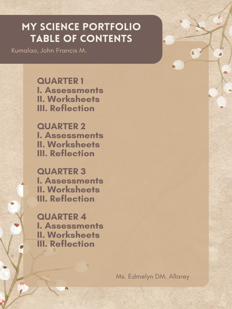 My Science Portfolio | PDF