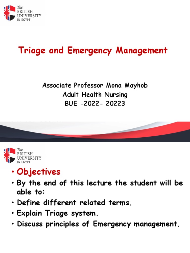 5th Lecture Emergency Care | PDF