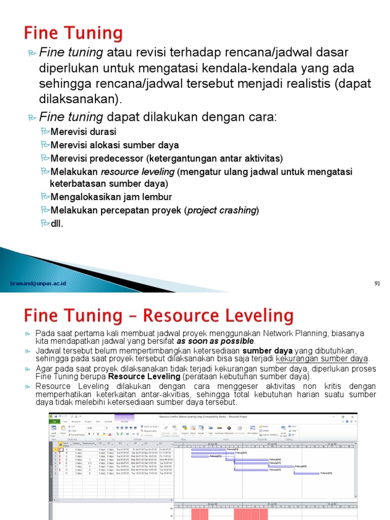 Fine Tuning - Resource Leveling | PDF