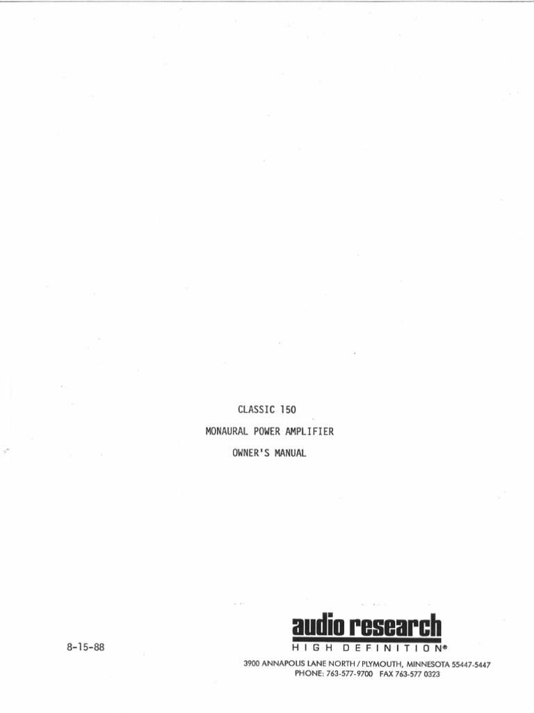 CL150 Manual | PDF