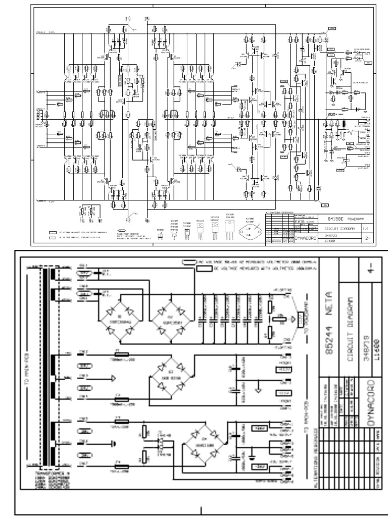 Dynacord l1600 Amplifier Schematic | PDF