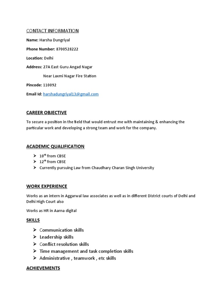 Harsha Resume | PDF