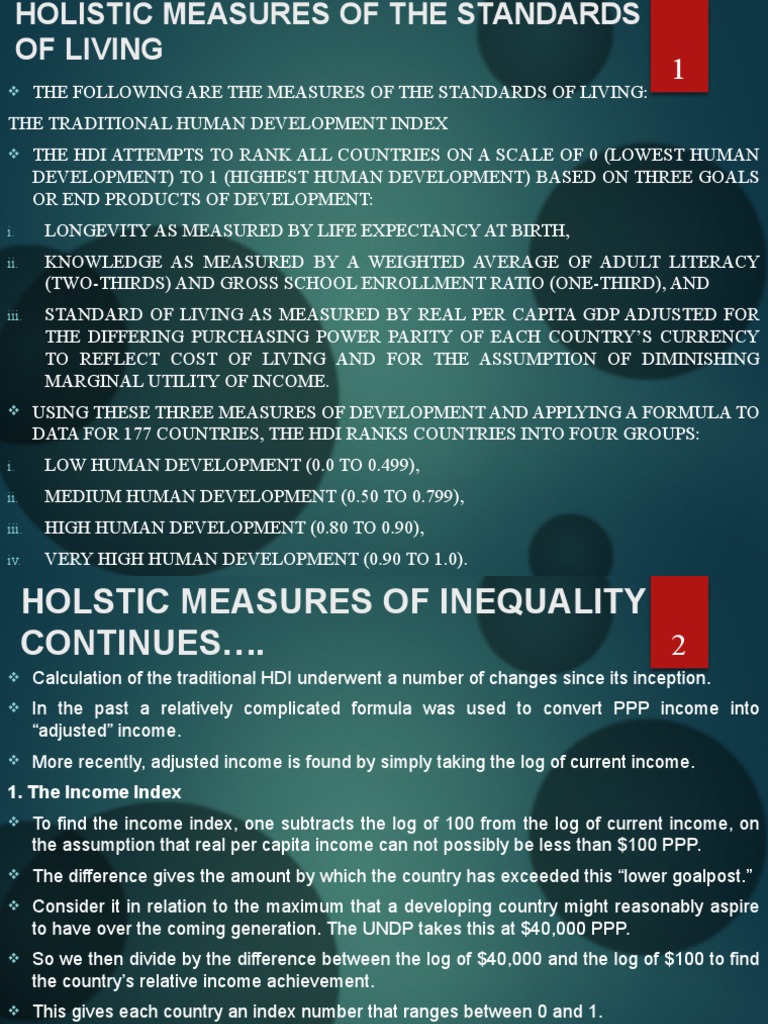 Standard of living_revised | PDF | Cost Of Living | Labour Economics