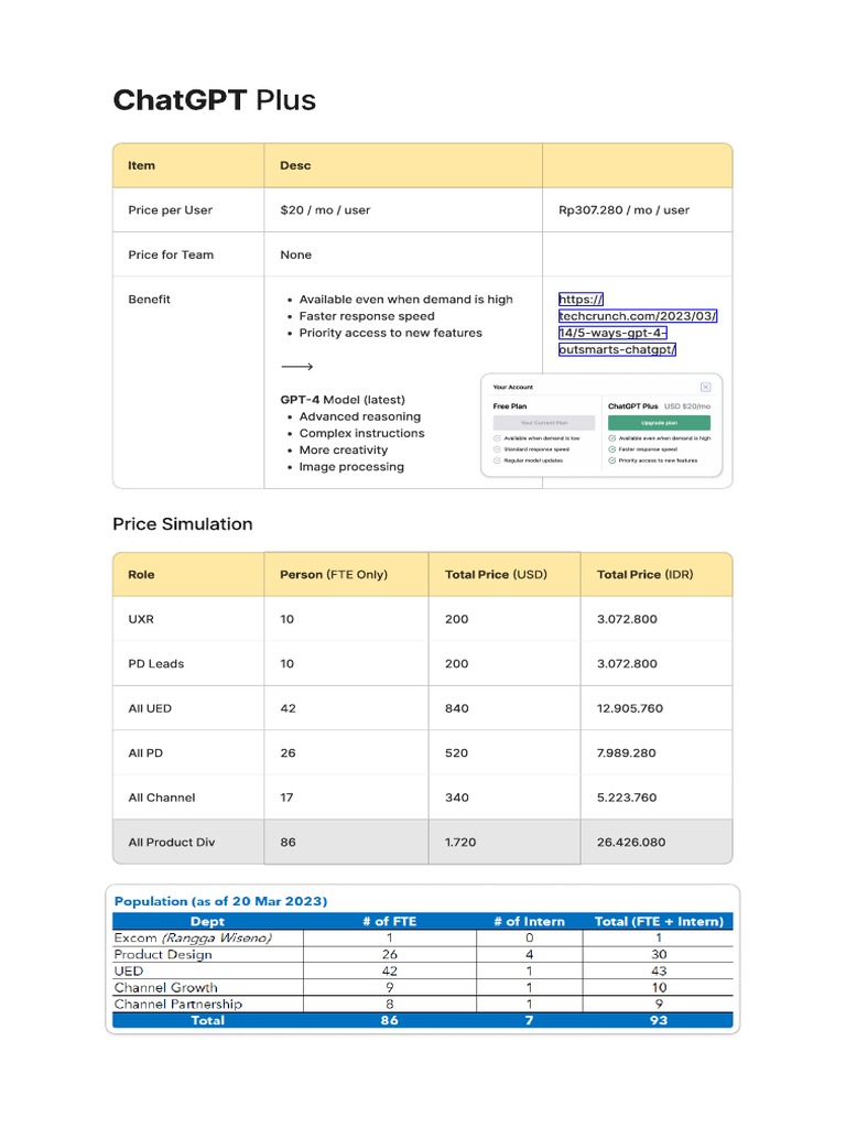 ChatGPT Pricing | PDF