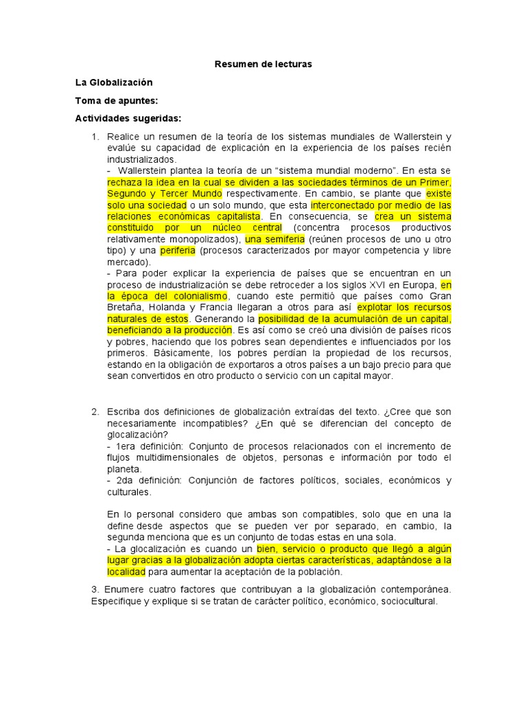 Resumen de Lecturas | PDF