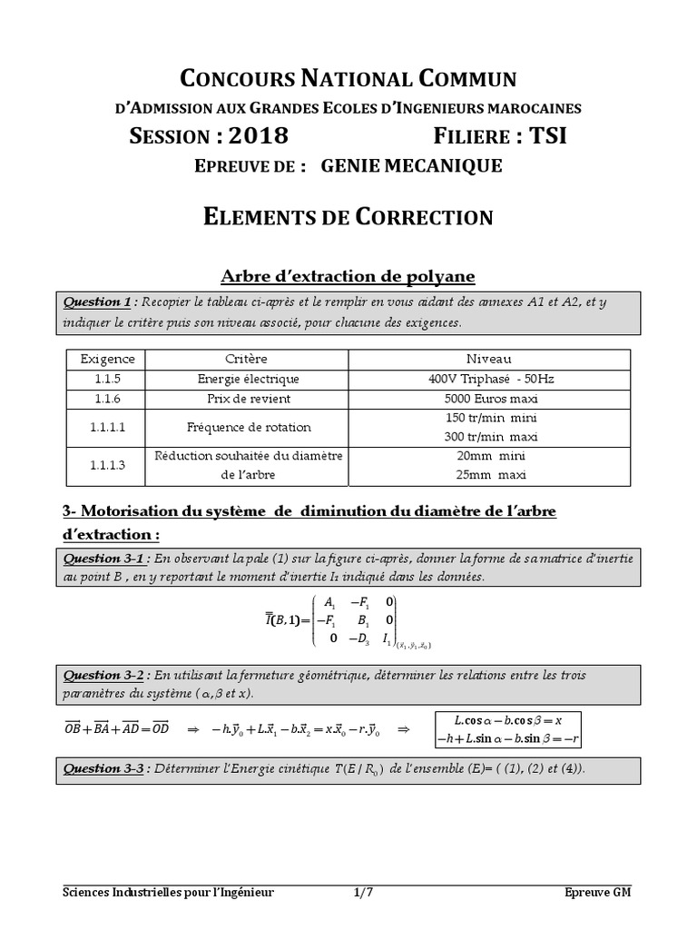 CNC 2018 GM Correction TSI | PDF