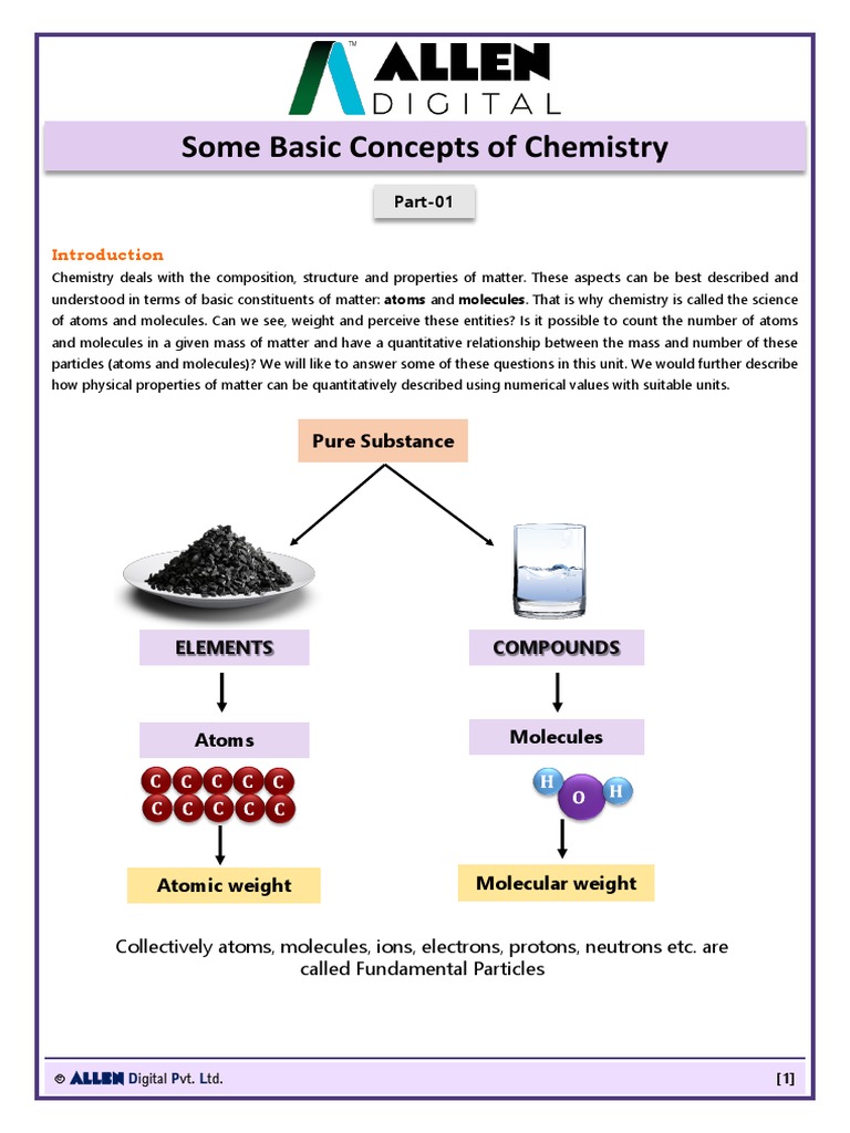 Basic Concepts of Chemistry | PDF | Mole (Unit) | Stoichiometry