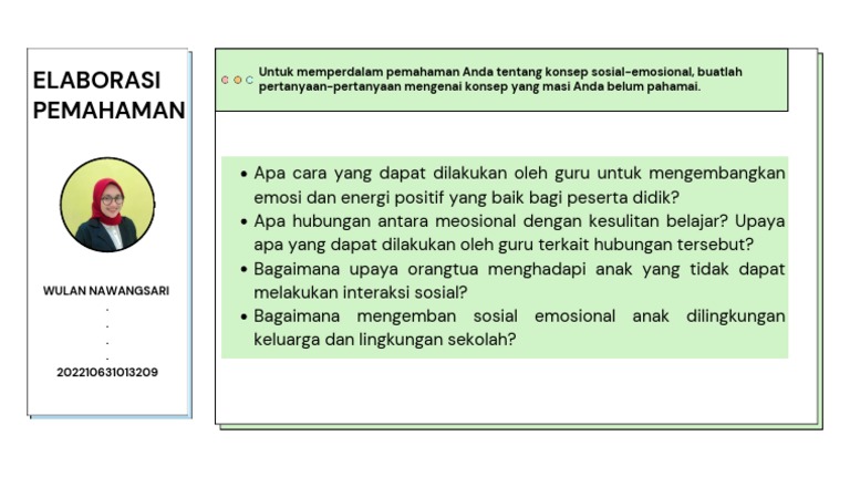 Elaborasi Pemahaman Pse Topik 2 Wulan | PDF | Karier & Perkembangan