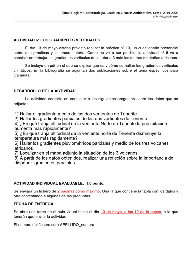 ACTIVIDAD 6 los gradientes verticales (3) | PDF