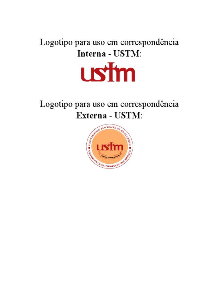Logos Oficiais Actuais USTM | PDF