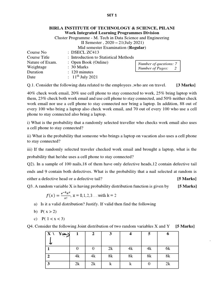 Set 1 Ism Ec2r July 2021 | PDF
