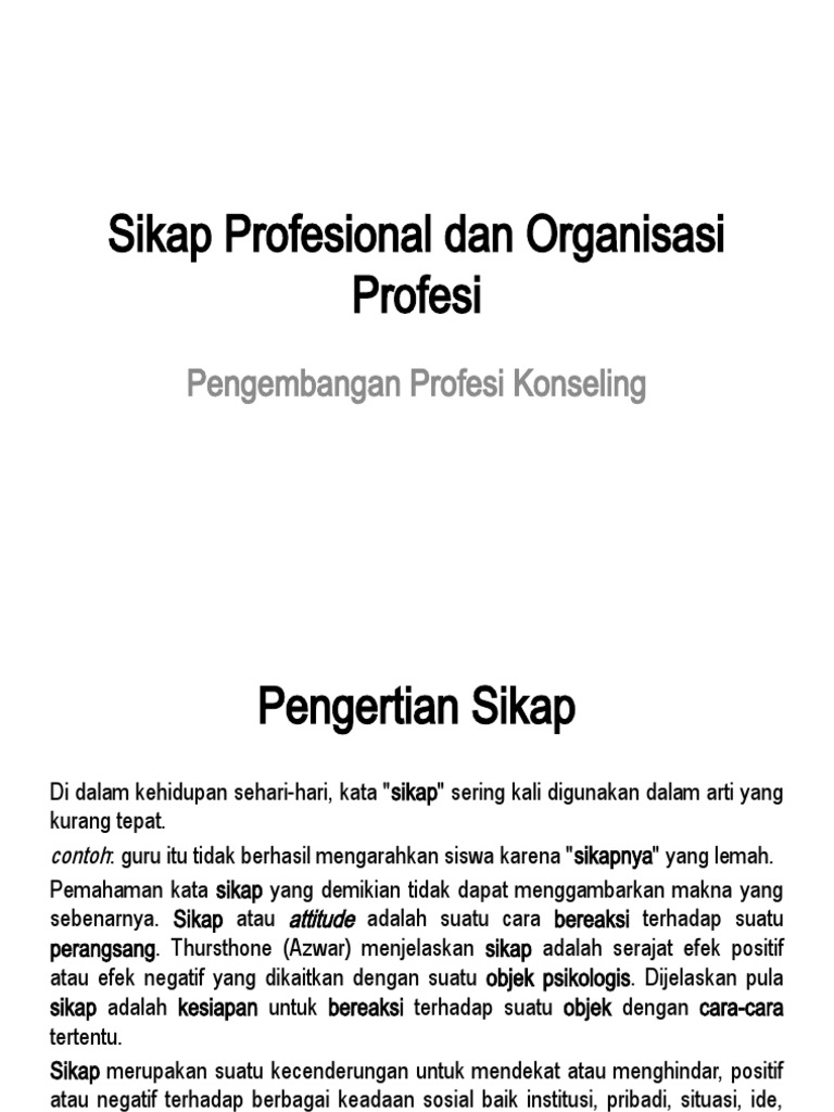 Pengembangan Profesi Konseling | PDF