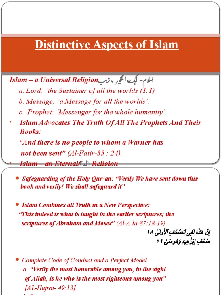 Distinctive Aspects of Islam | PDF