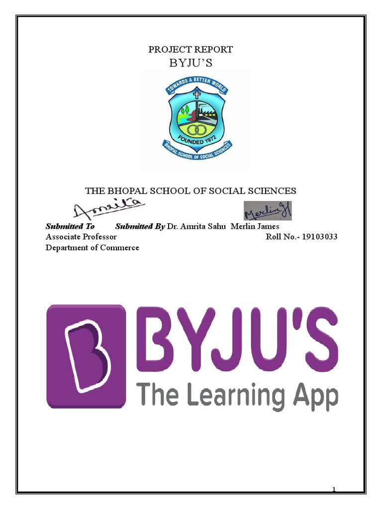 Byjus Minor Project | PDF