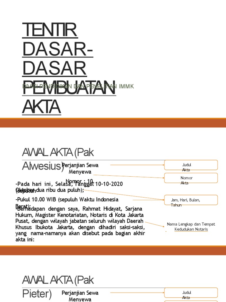 Arti Bidapan dalam Akta Notaris | PDF