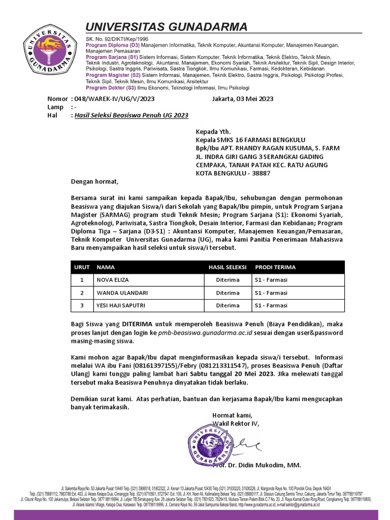 Smks 16 Farmasi Bengkulu Pdf