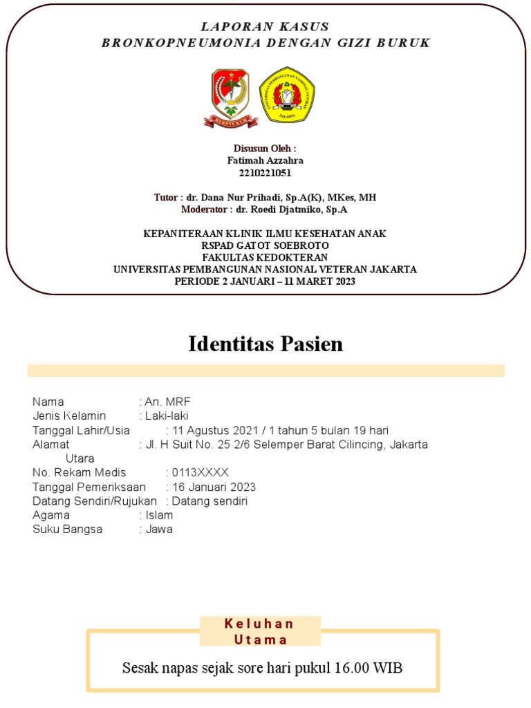 Laporan Kasus BP - Fatimah Azzahra | PDF