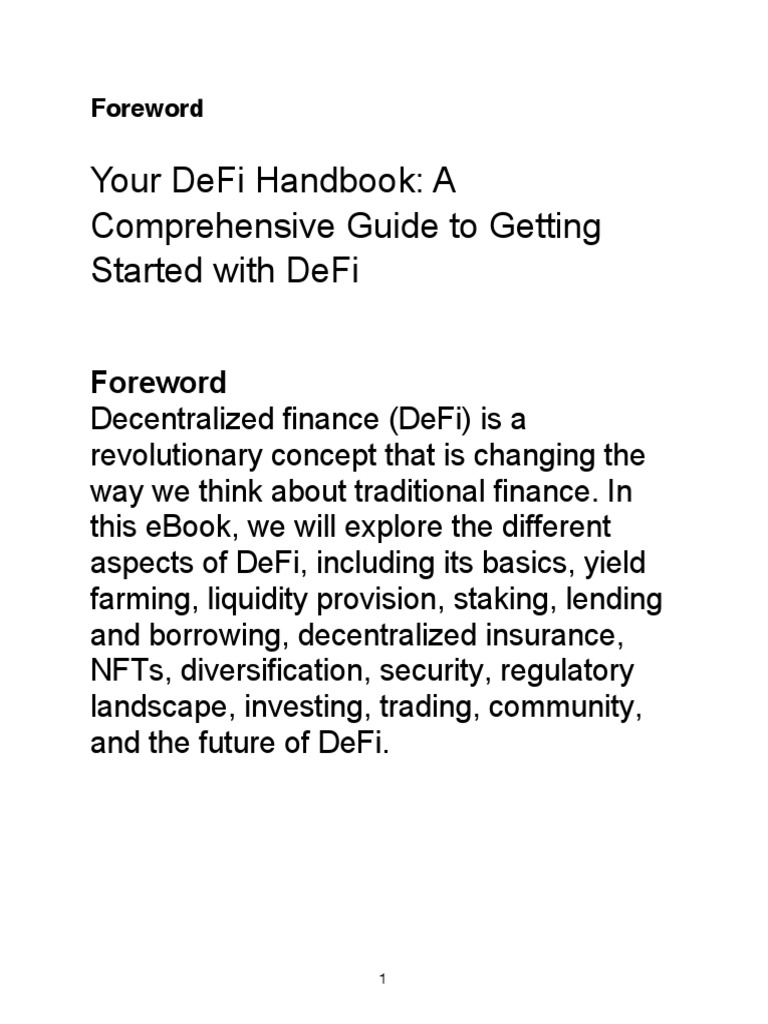 DeFi Handbook | PDF | Cryptocurrency | Market Liquidity