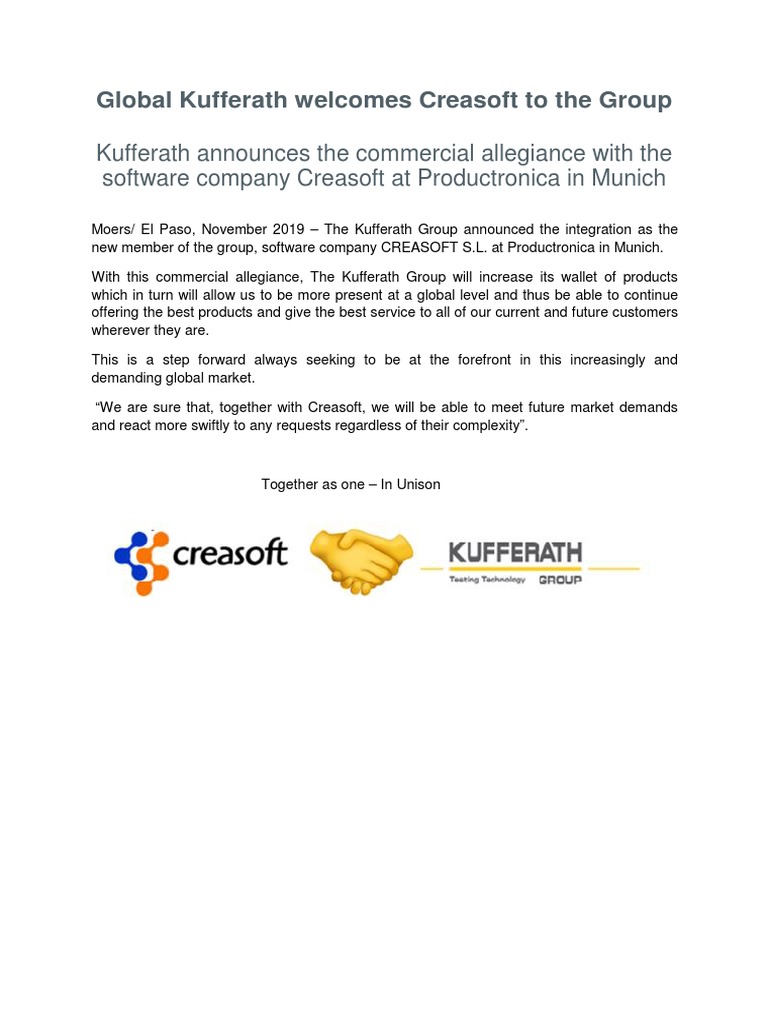 Creasoft - Welcome To Kufferath | PDF