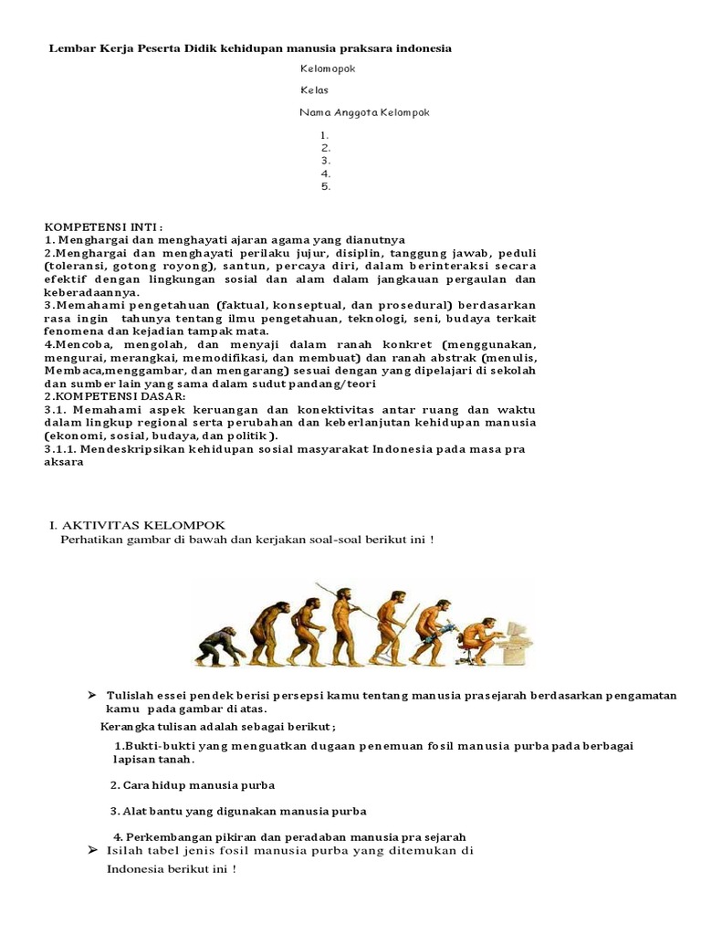 LKPD Sejarah Kelas X | PDF