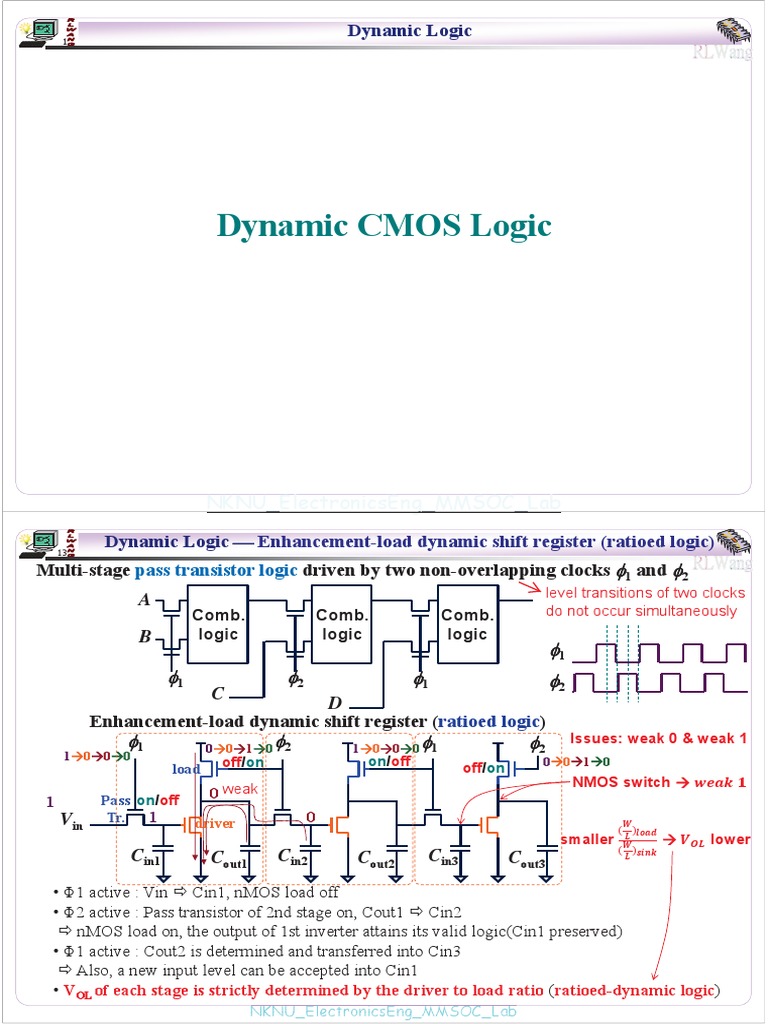 Dynamic Logic for Electronics Engineers | PDF | Logic Gate | Cmos