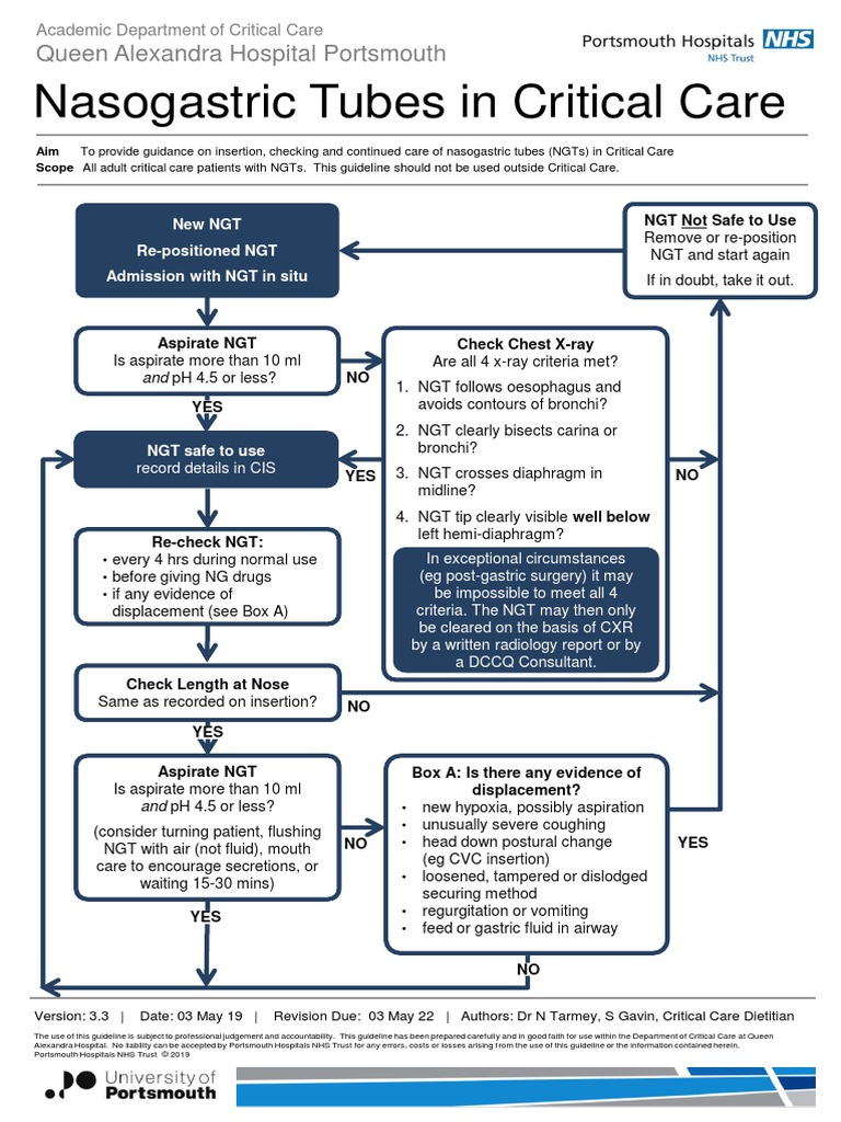 Nasogastric Tubes in Critical Care 2019 | PDF | Health Care | Medicine