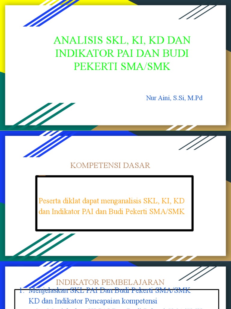 Pemetaan Kompetensi Inti, KD Dan Indikator Pembelajaran | PDF