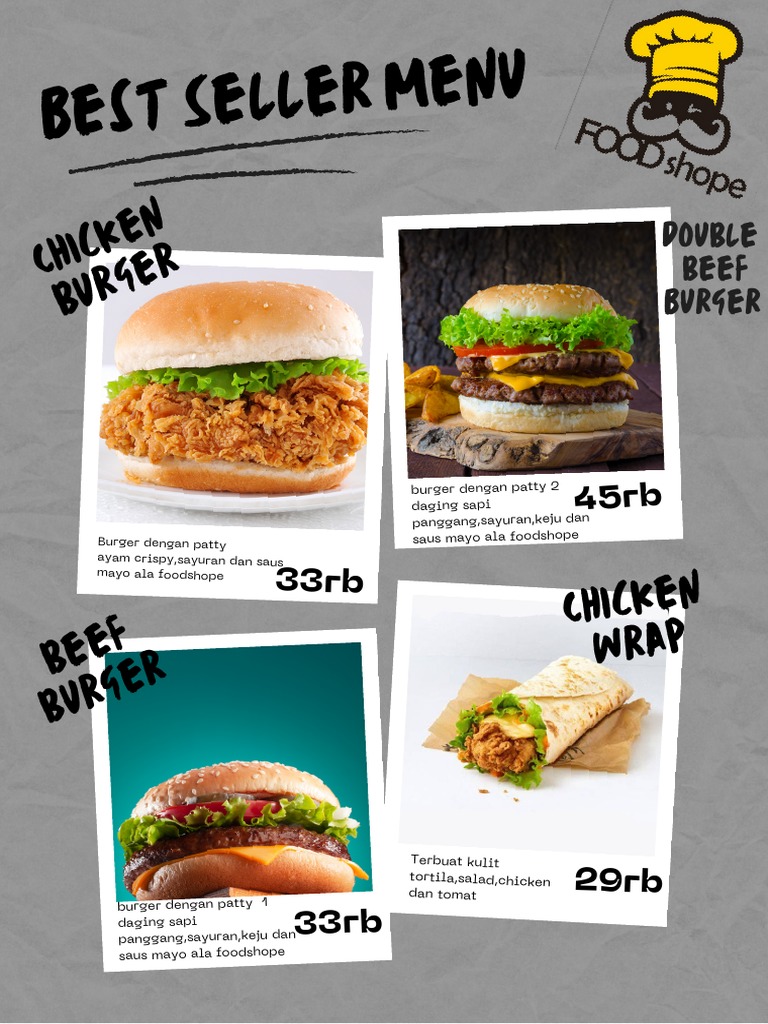 Menu Best Seller Restoran Dinamis Abu | PDF