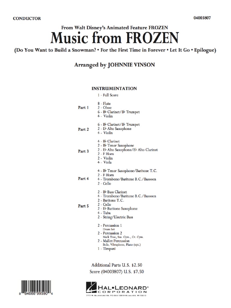 Frozen SheetMusicforBand | PDF