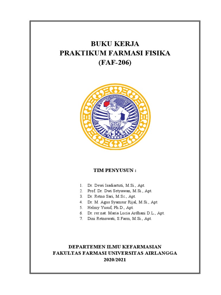Buku Kerja Praktikum Farmasi Fisika 2020-2021 | PDF