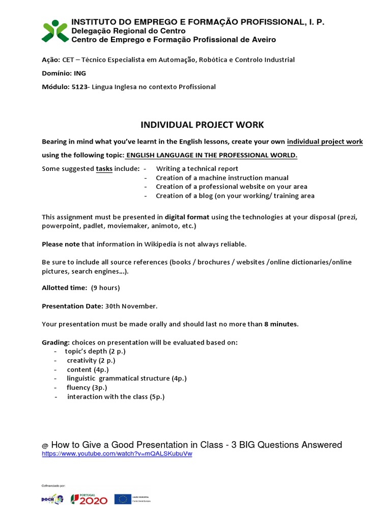 5123-Project Work - Tasks | PDF 5123-Project Work - Tasks | PDF