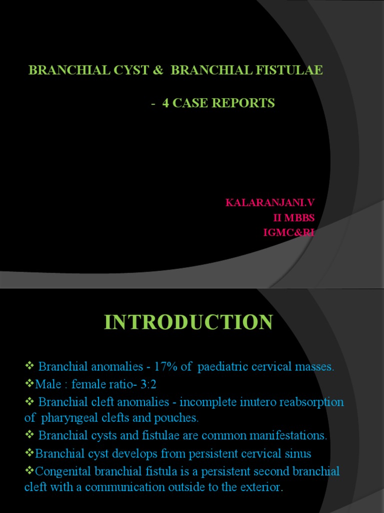 Branchial Cyst N Fistula | PDF | Neck | Anatomy