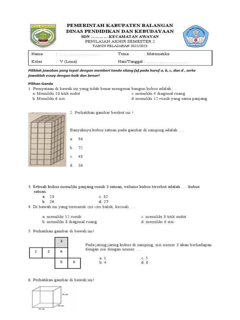 Soalpas MTK SMT 2 Tahun 2022-2023 | PDF