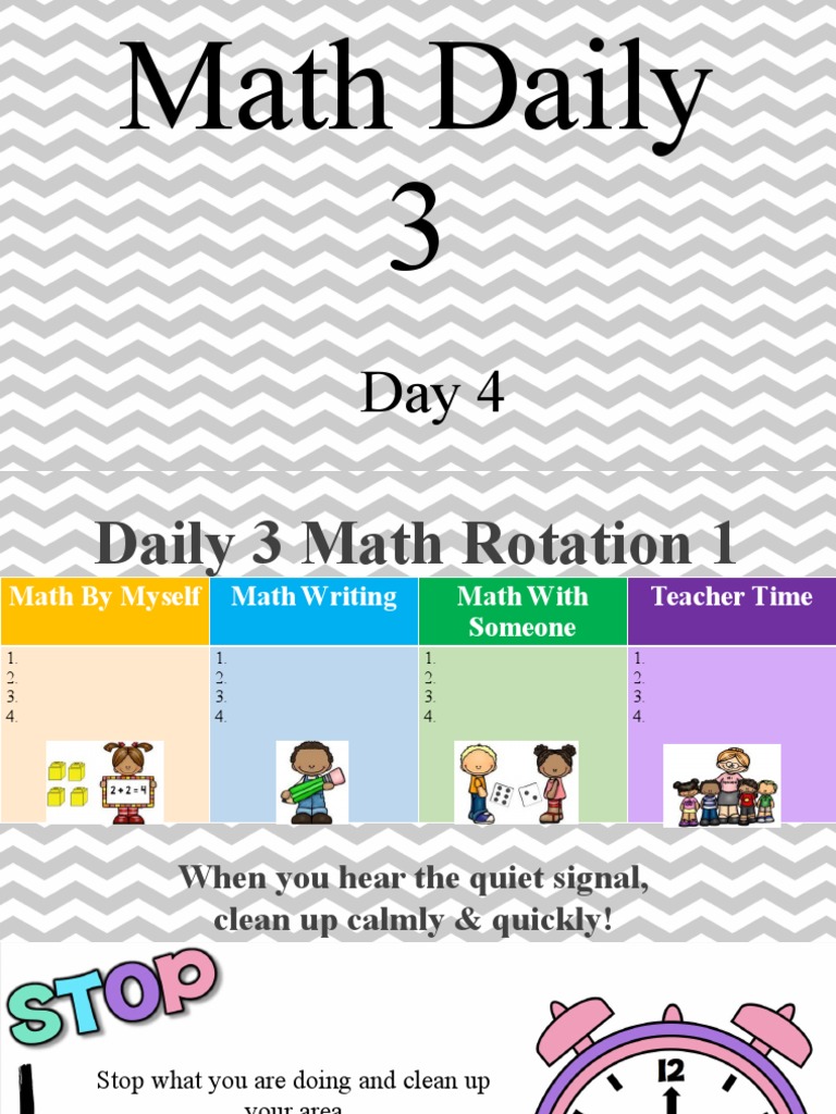 Math Daily 3 Powerpoint Day 4 | PDF