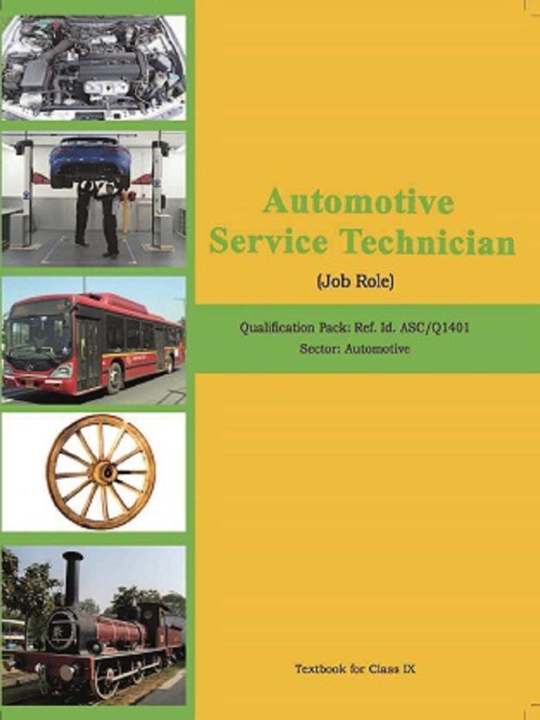 Automotive (Automotive Service Technician L3) Class 9th Text Book | PDF ...