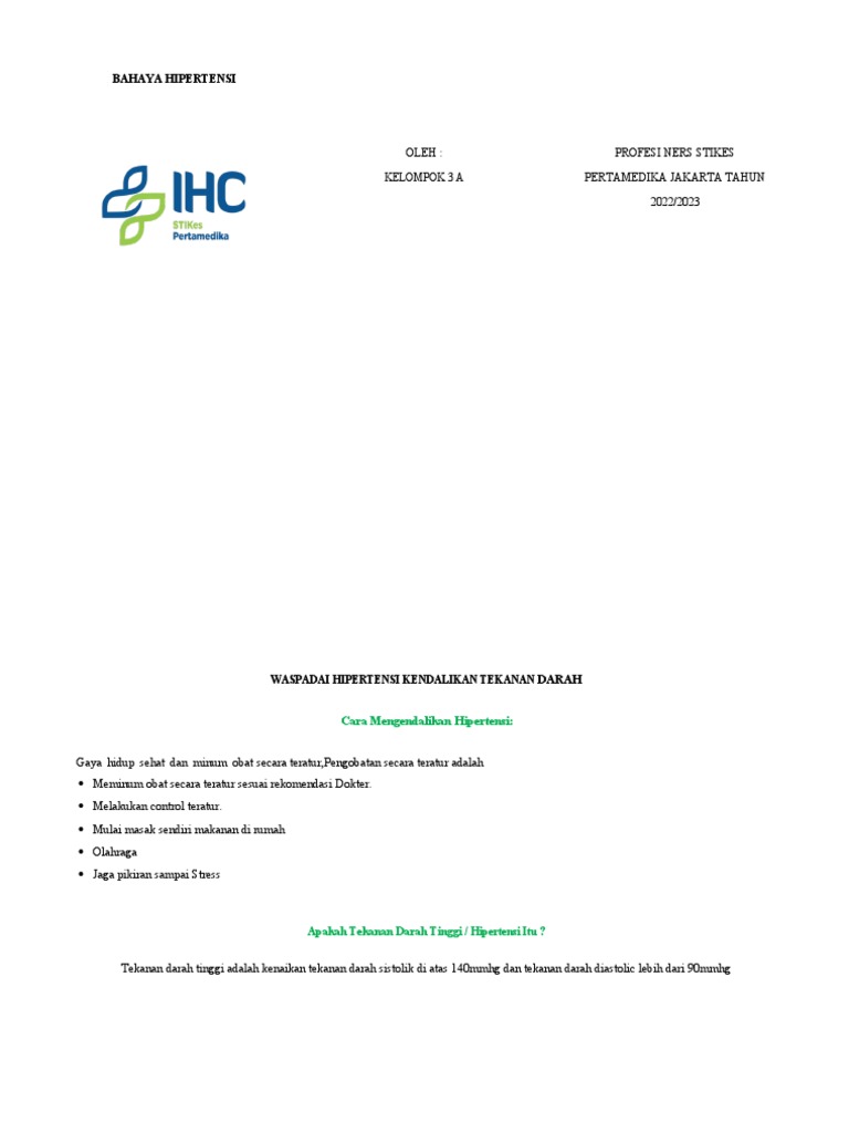 Leaflate Hipertensi | PDF