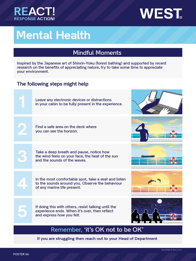 ReAct Mental Health Poster Mindful Moments | PDF