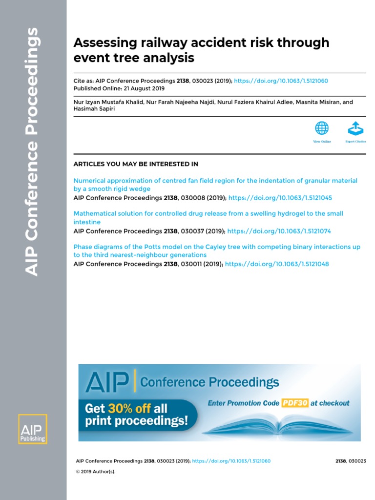 1) Assessing Railway Accident Risk Through Event Tree Analysis | PDF ...