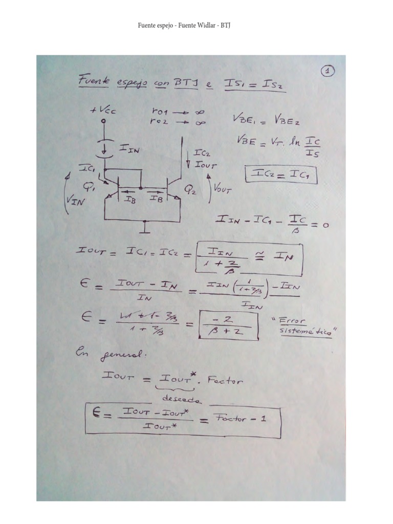 Fuente Espejo y Widlar - BTJ | PDF