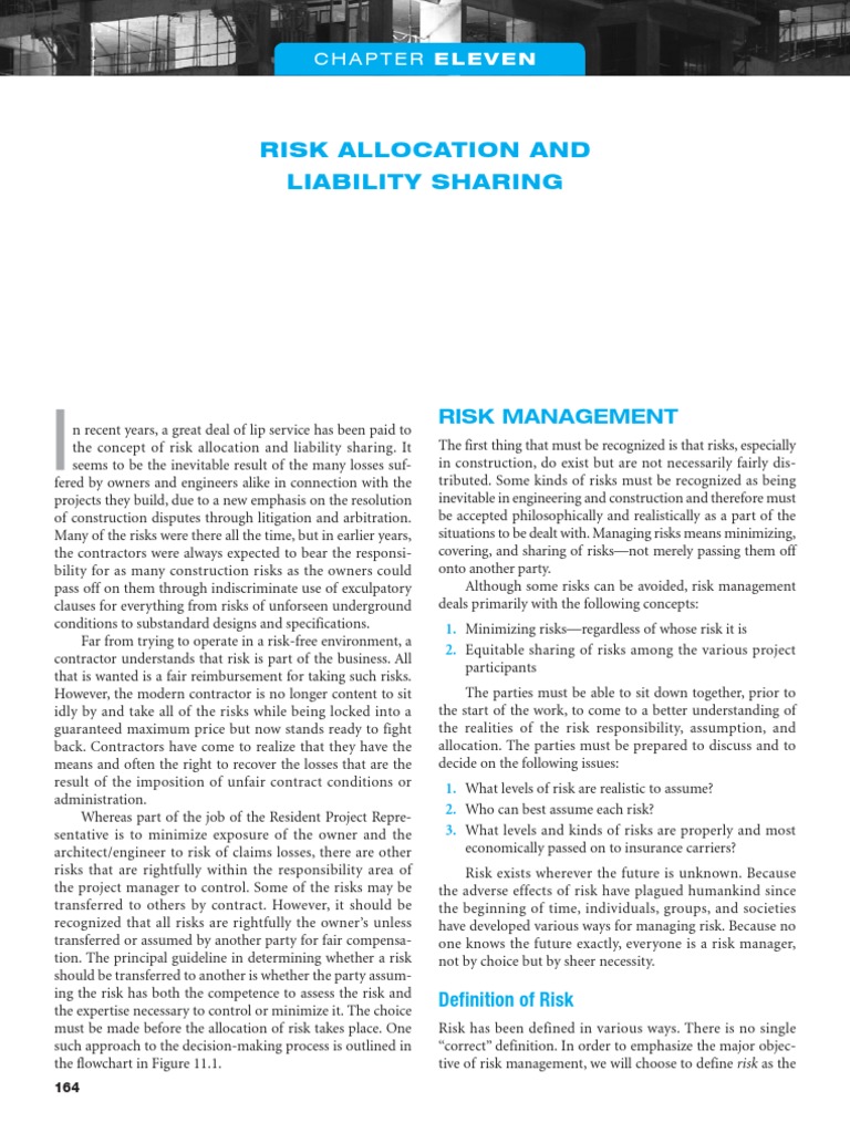Risk Allocation & Liability Sharing - Edward Fisk | PDF | Risk | Employment