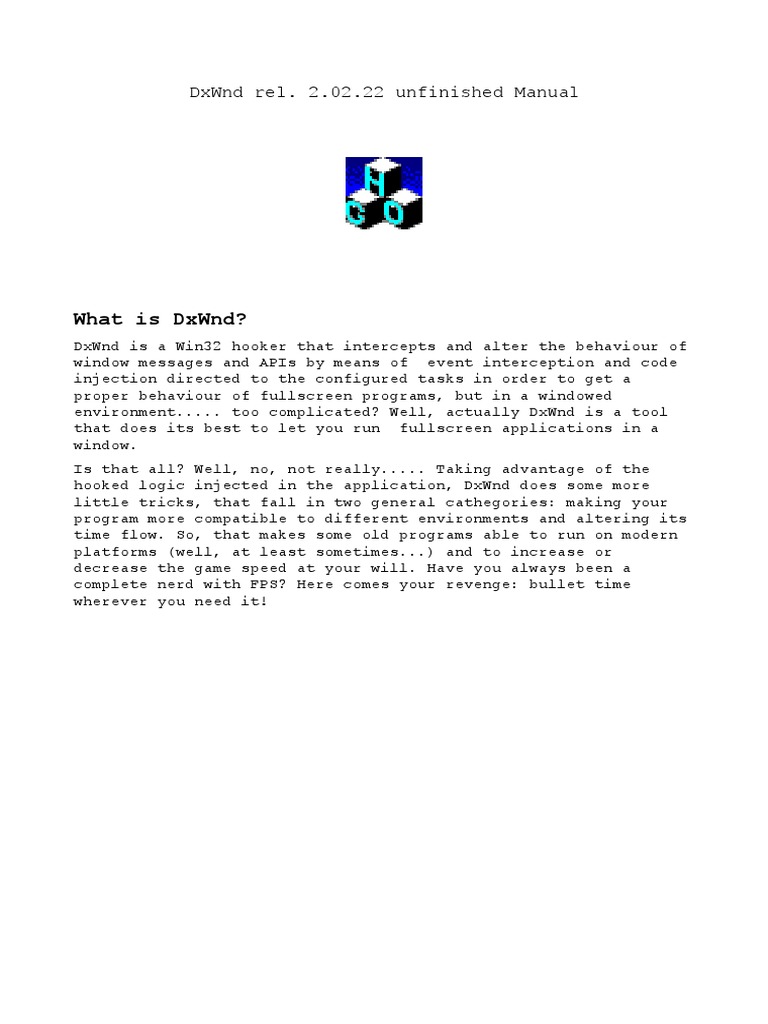 DXWND Manual | PDF | Computer Science | Software Development
