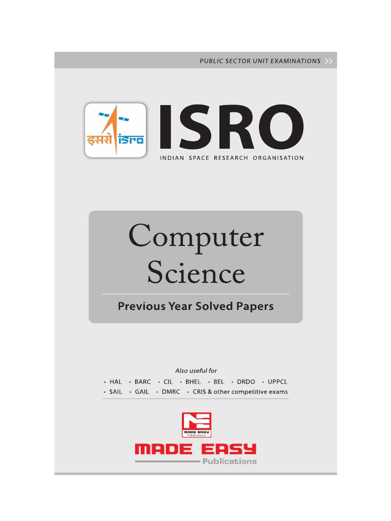 CS - ISRO Previous Solved Papers | PDF CS - ISRO Previous Solved Papers | PDF
