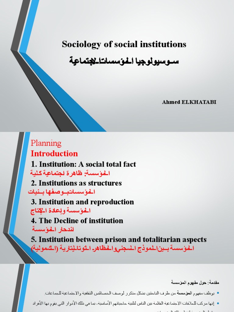 Sociology of Social Institutions P1 | PDF