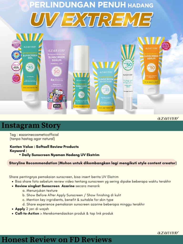 FD Review Azarine Sunscreen | PDF