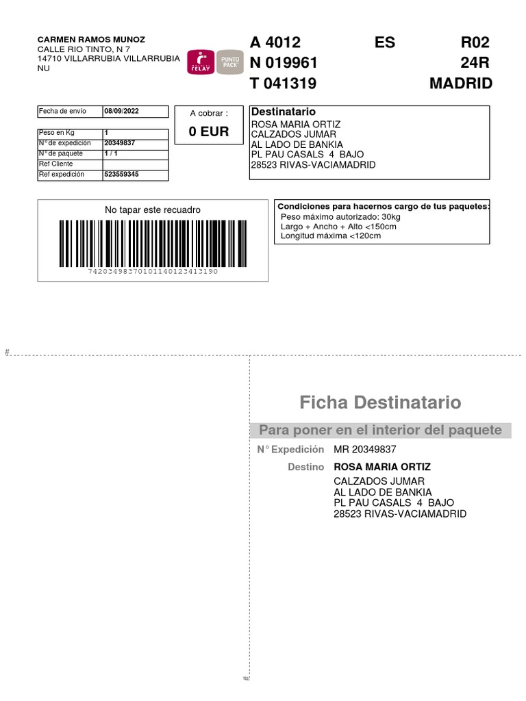 Etiqueta Vinted 4095626405 | PDF